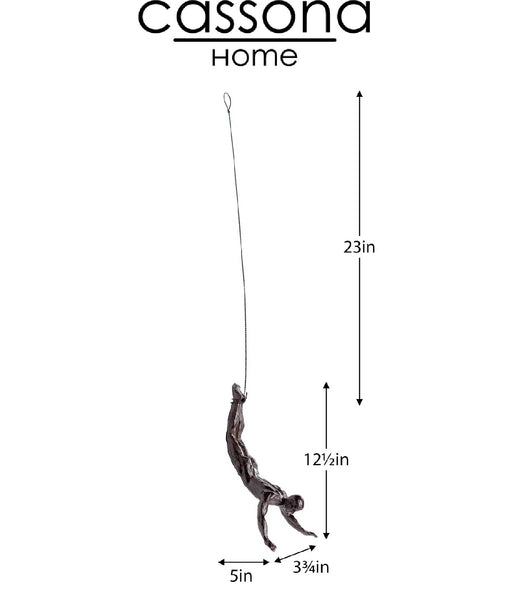 Cliff Resin Man Diving Wall Sculpture - Antique by Cassona Home – cassona